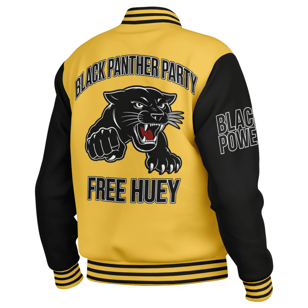 Black Panther Free Huey Baseball Jacket | Melanin Apparel
