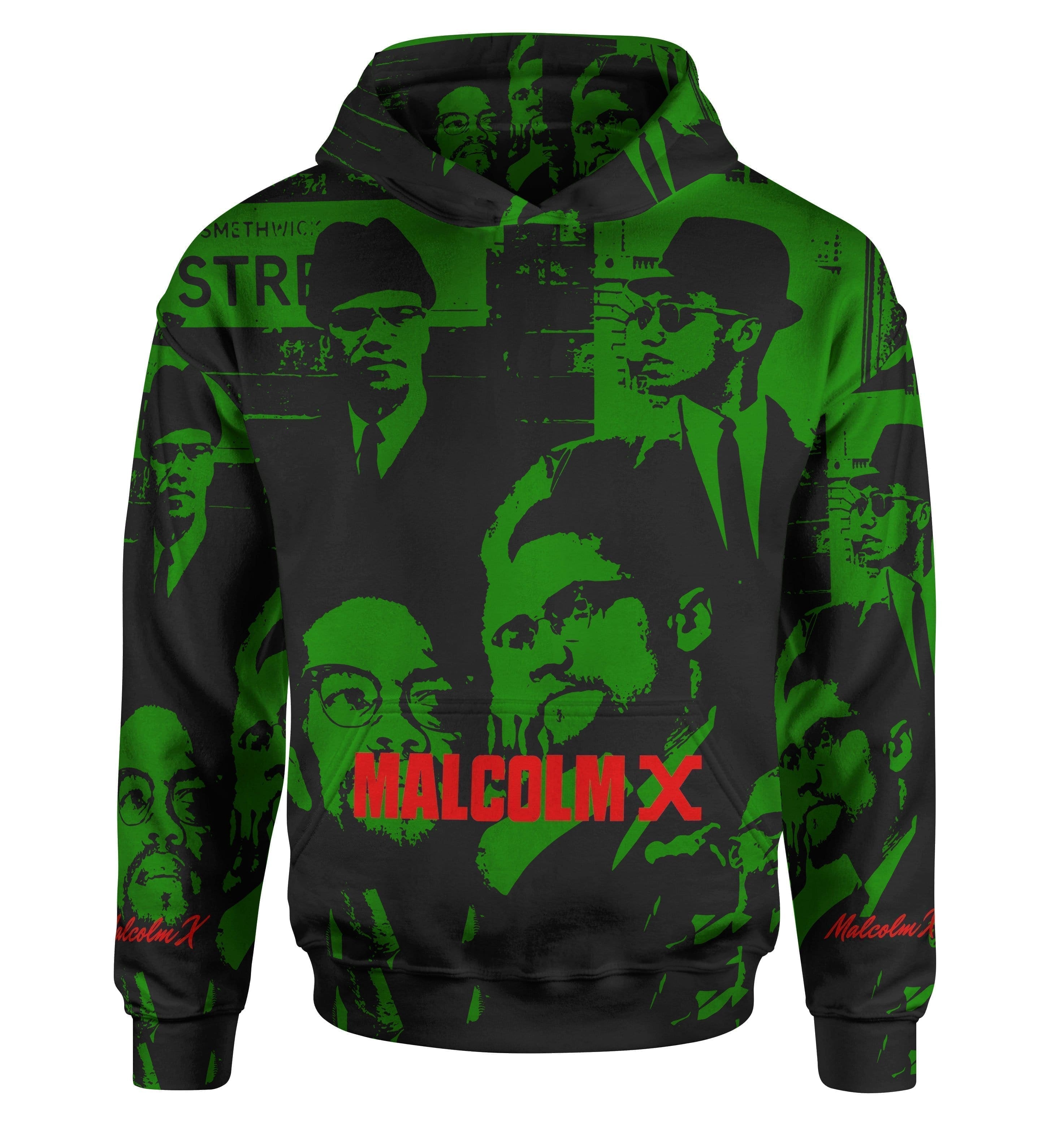 Malcolm X Red Classic Hoodie | Melanin Apparel